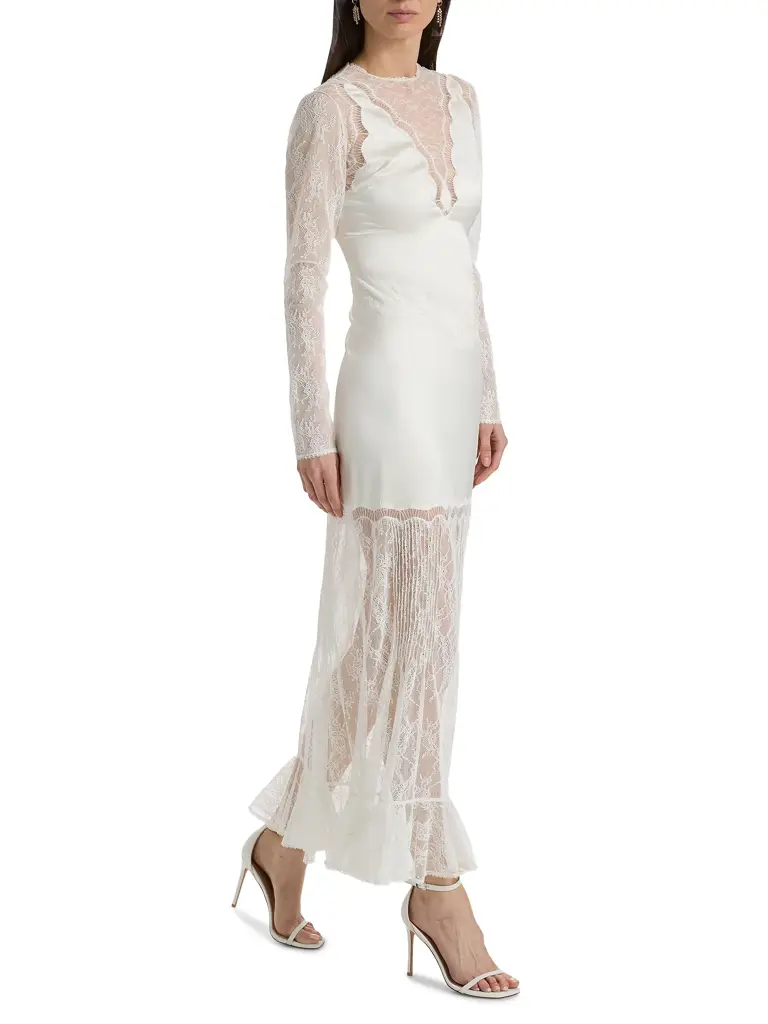 Harriet Sperling returns to Royal Ascot in a bridal lace dress from a ...