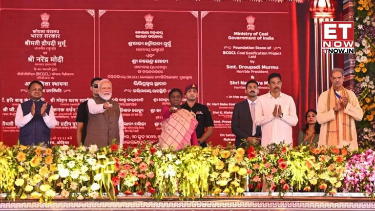 President Murmu, PM Modi lay foundation stone of Rs 25,000 crore mega ...