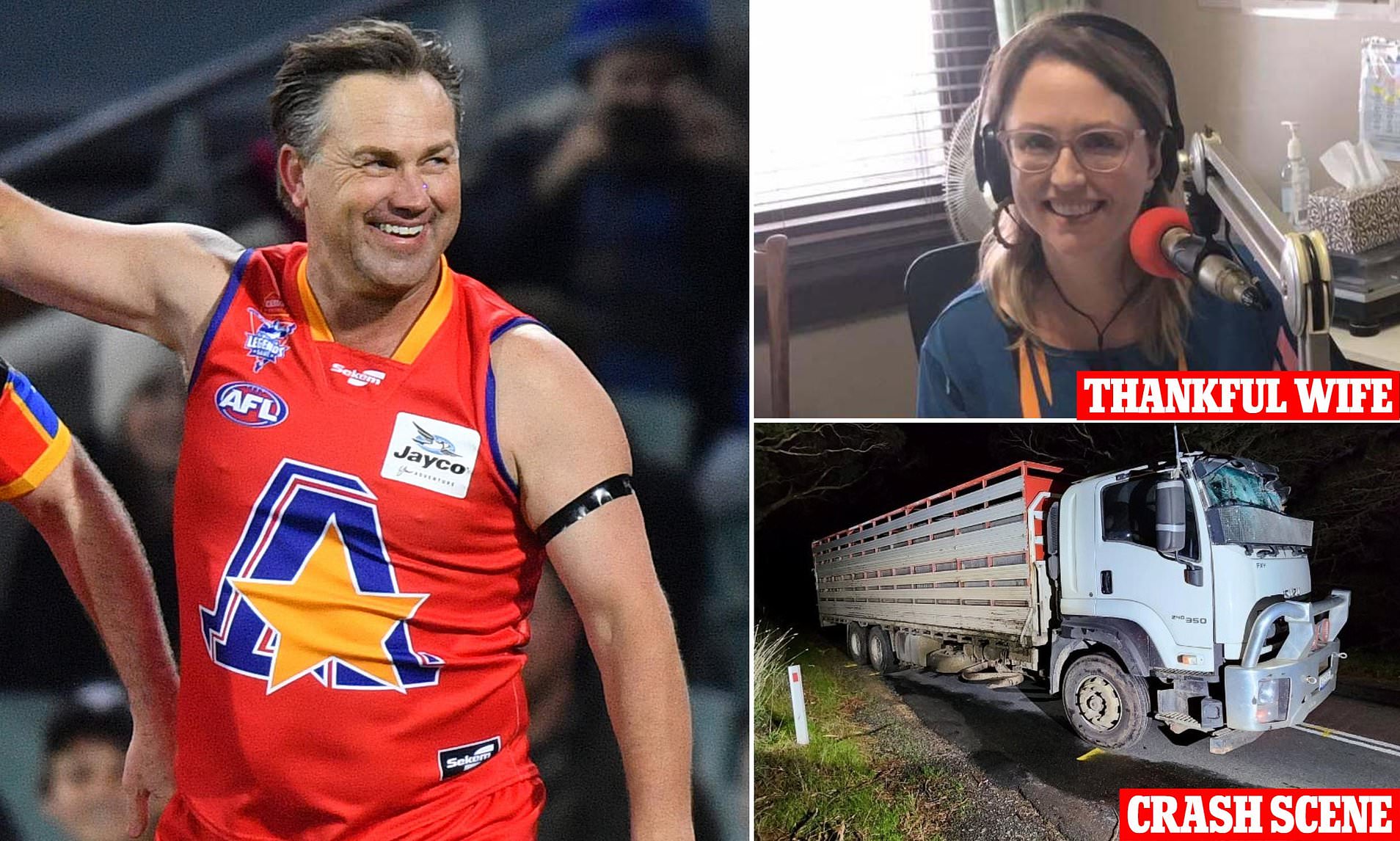 AFL great Tony Modra wakes up after catastrophic truck smash as wife ...