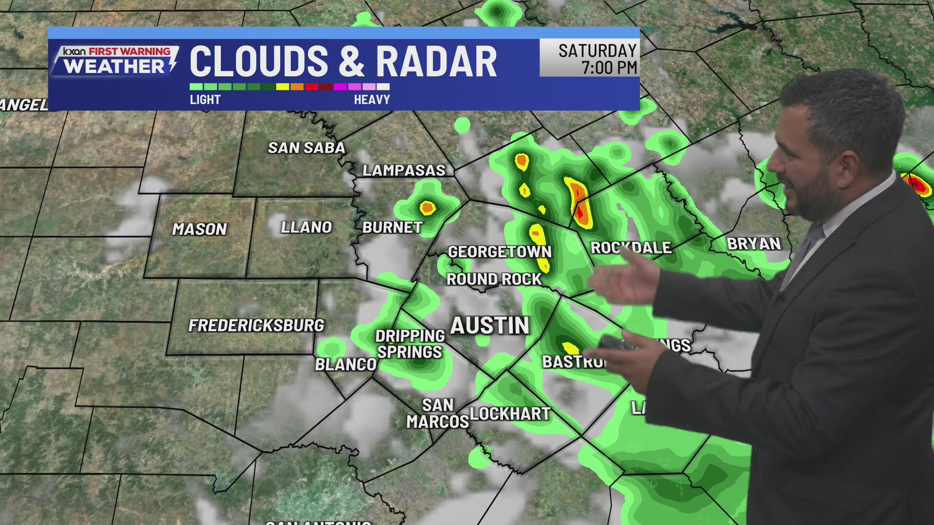 Rain chances continue tonight but heat returns | KXAN weather update ...