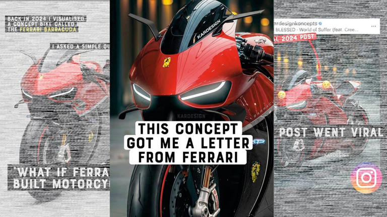 A Ferrari motorcycle concept looked so real that Ferrari’s lawyers got ...