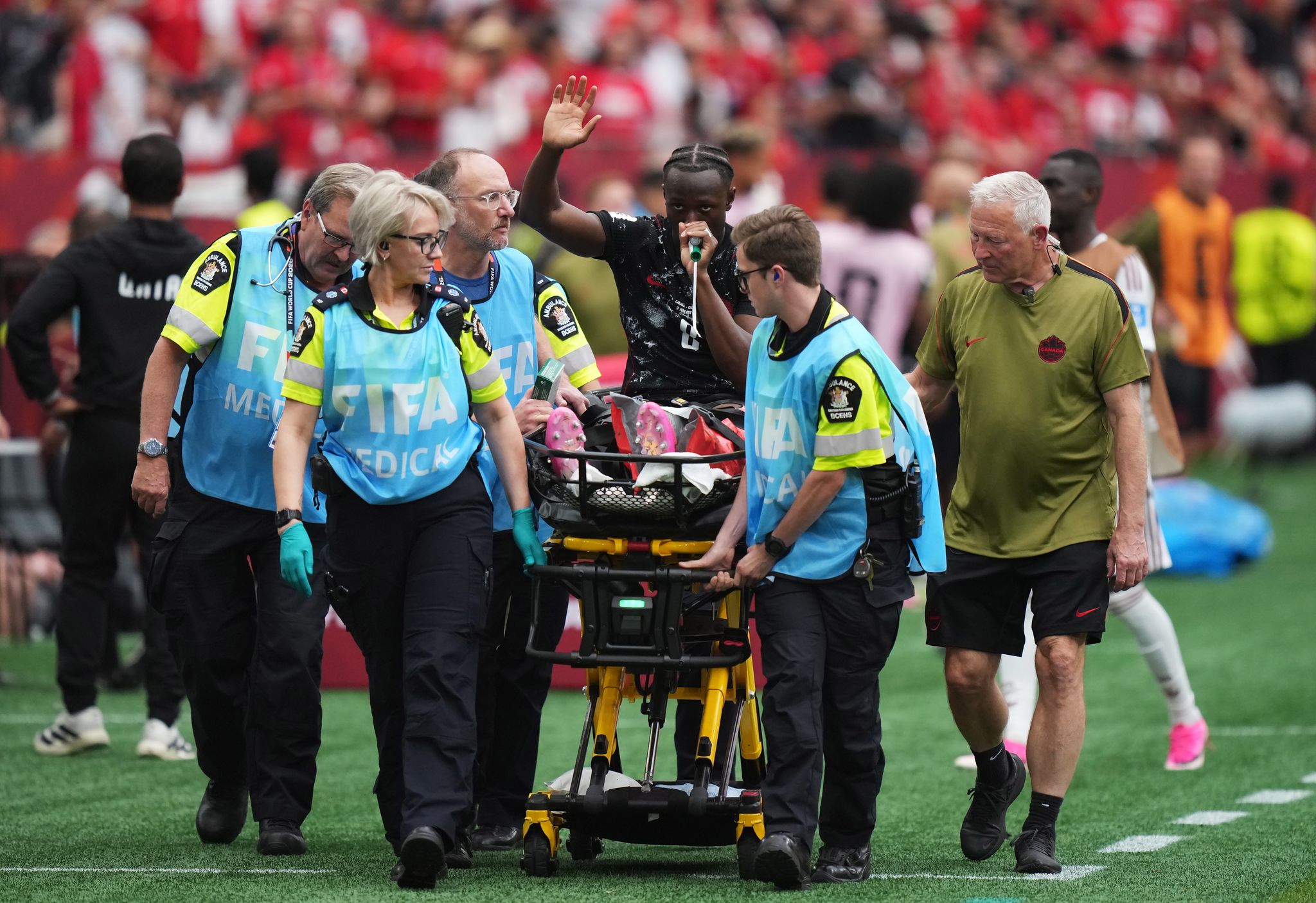 Koné given hero's welcome by Canada team after leaving hospital