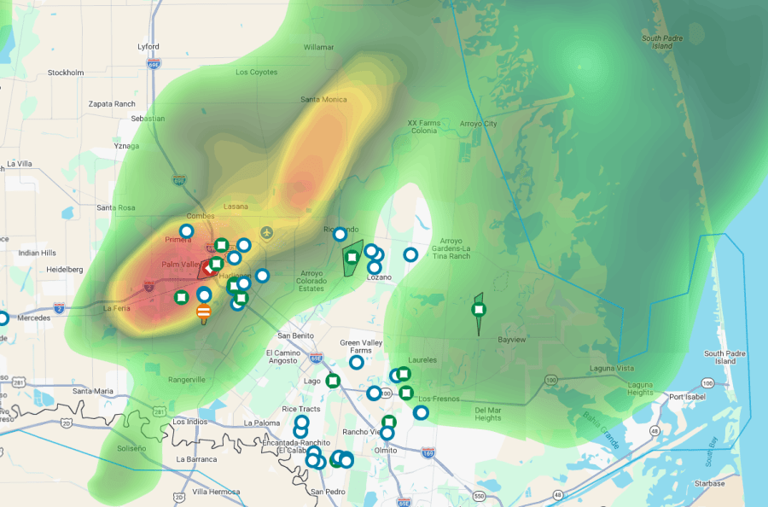 Hundreds of AEP Texas customers without power in Cameron County