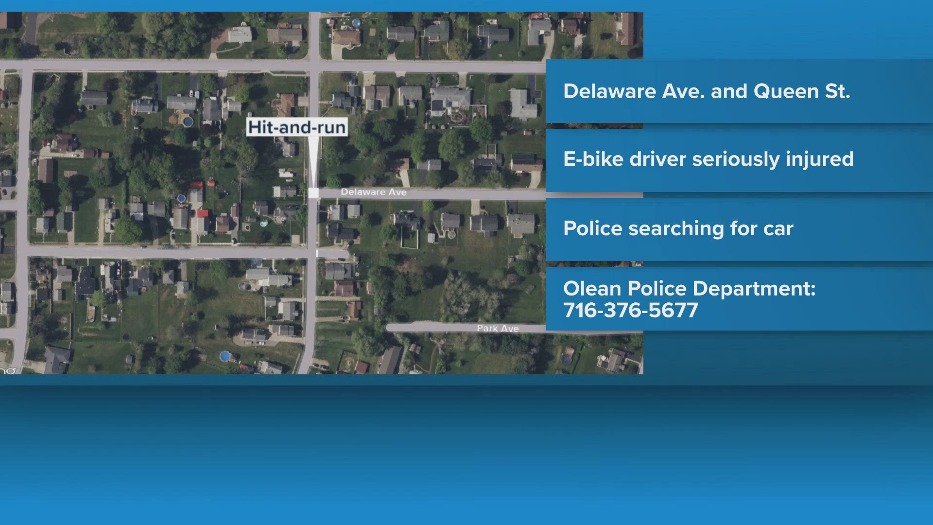 Olean police investigating hit and run involving e-bike
