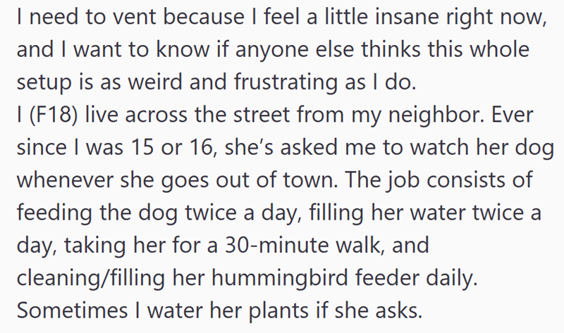Teen dog sitter is expected to clock in like a 9-to-5 employee while ...