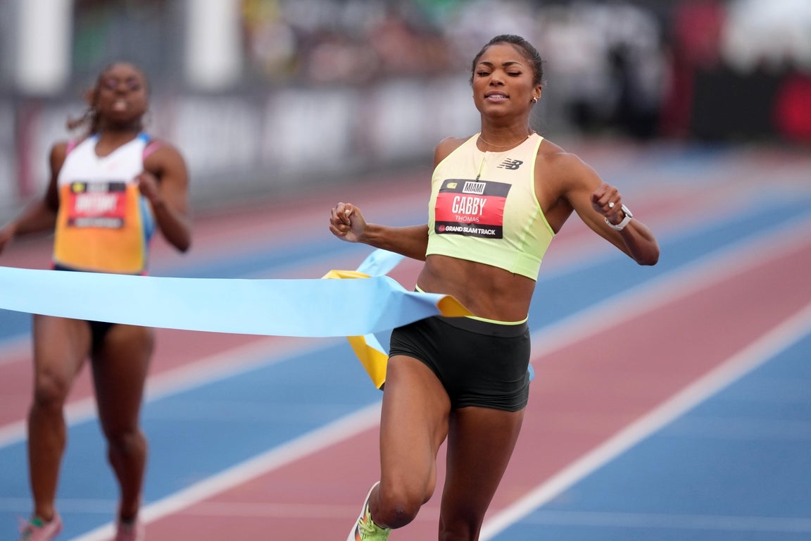 Gabby Thomas, Olympic track star and SI swimsuit model, in photos