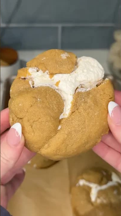 Viral peanut butter marshmallow cookies recipe 🥜#marshmallow # ...
