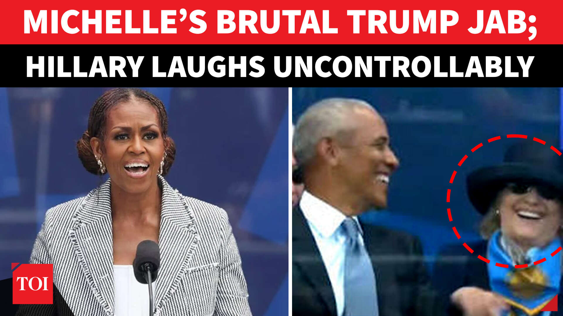 Hillary can't stop laughing: Michelle Obama's Nobel dig at Trump; Bill ...