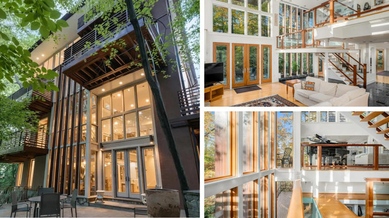 Masterfully designed glass house perched on the edge of DC’s Rock Creek ...