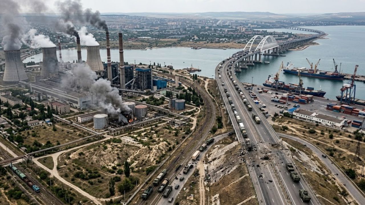 Massive drone strikes hit Crimea power plant
