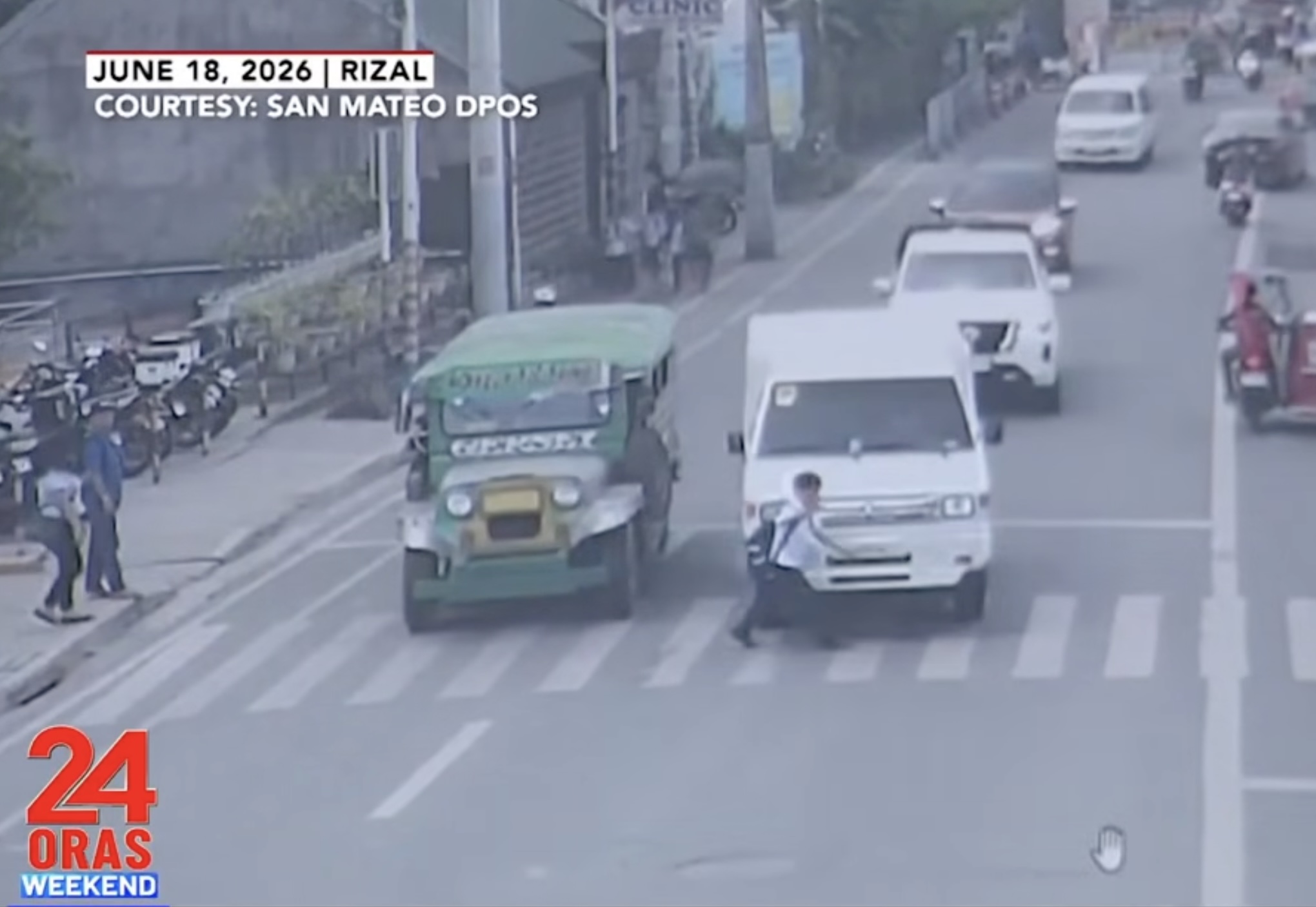 Student hit by van while crossing pedestrian lane in Rizal