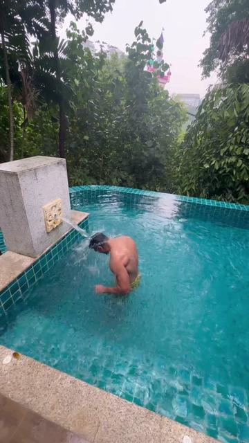 Inside my private pool villa at Sunway Resort Malaysia