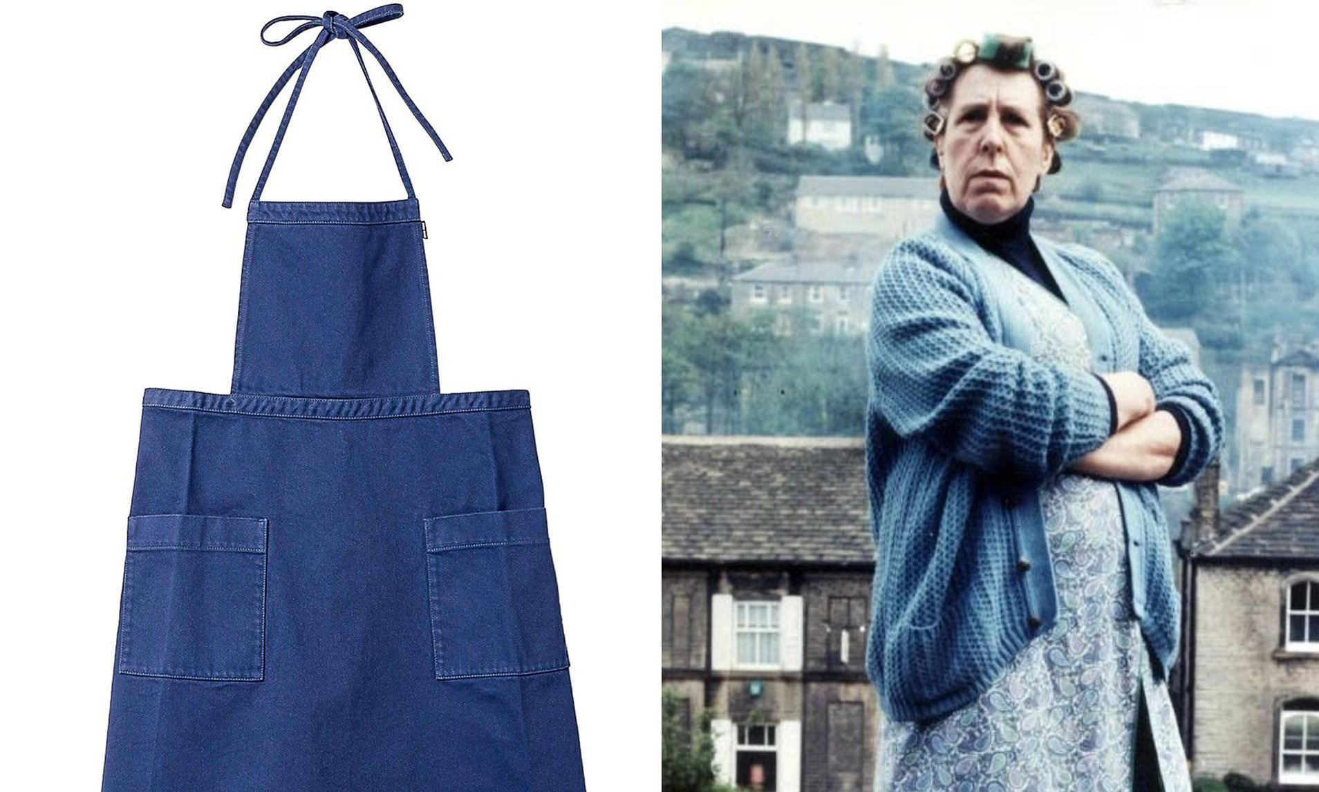 That's one pricey pinny! Harrods sells blue Miu Miu apron for an eye ...