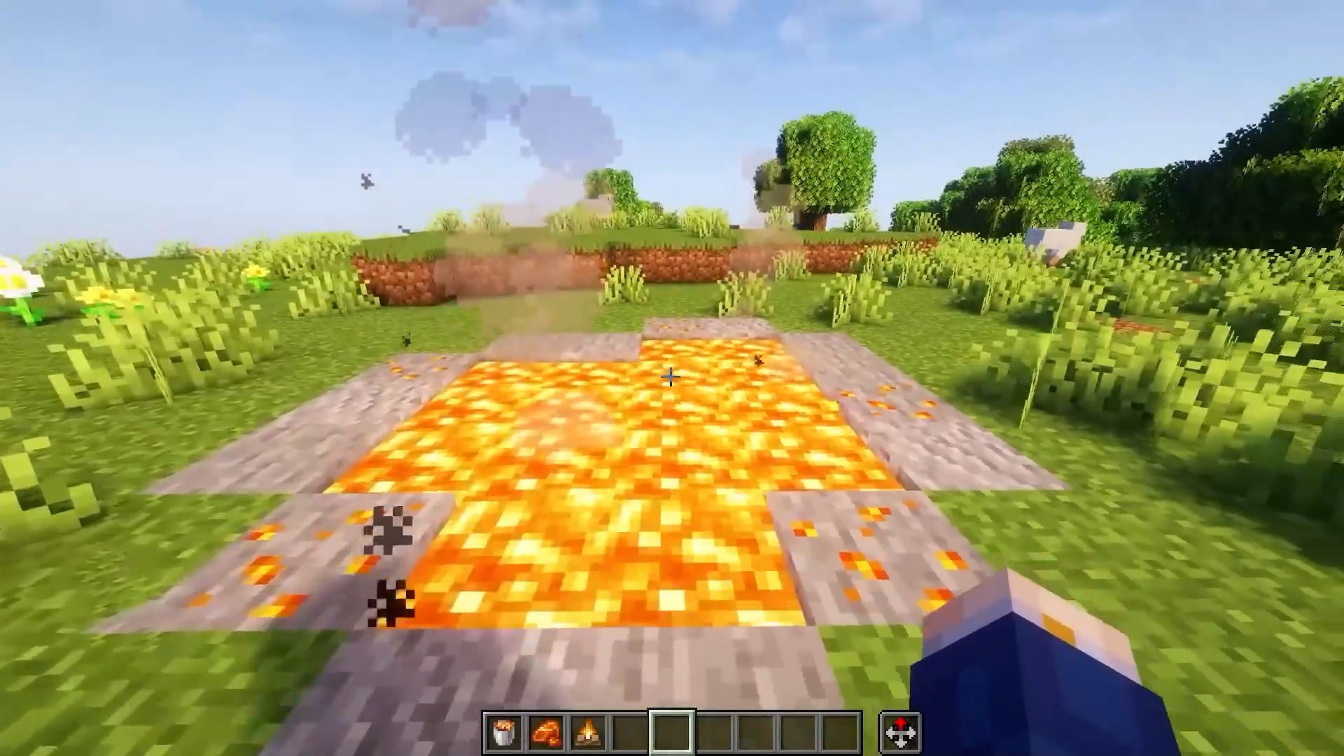 This outdoor lava build makes Minecraft look more dangerous