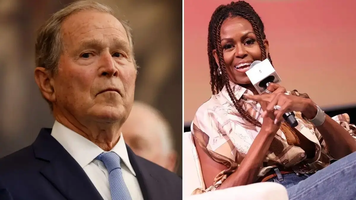 ‘Loves him some Michelle’: George W Bush’s response to Michelle Obama ...