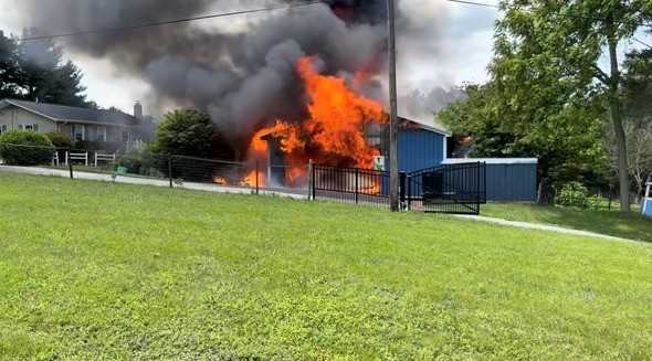 Mount Airy garage fire causes $100K damage, OSFM says