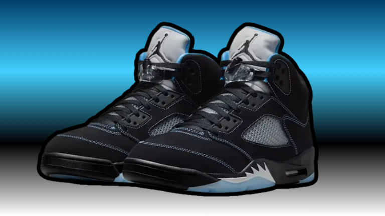 Air Jordan 5 'Black Carolina' — Carolina blue after dark, premium ...