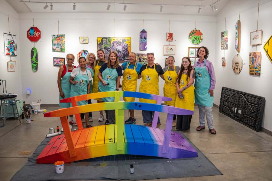 Rainbow bridge honoring departed pets lands in Goose Creek park