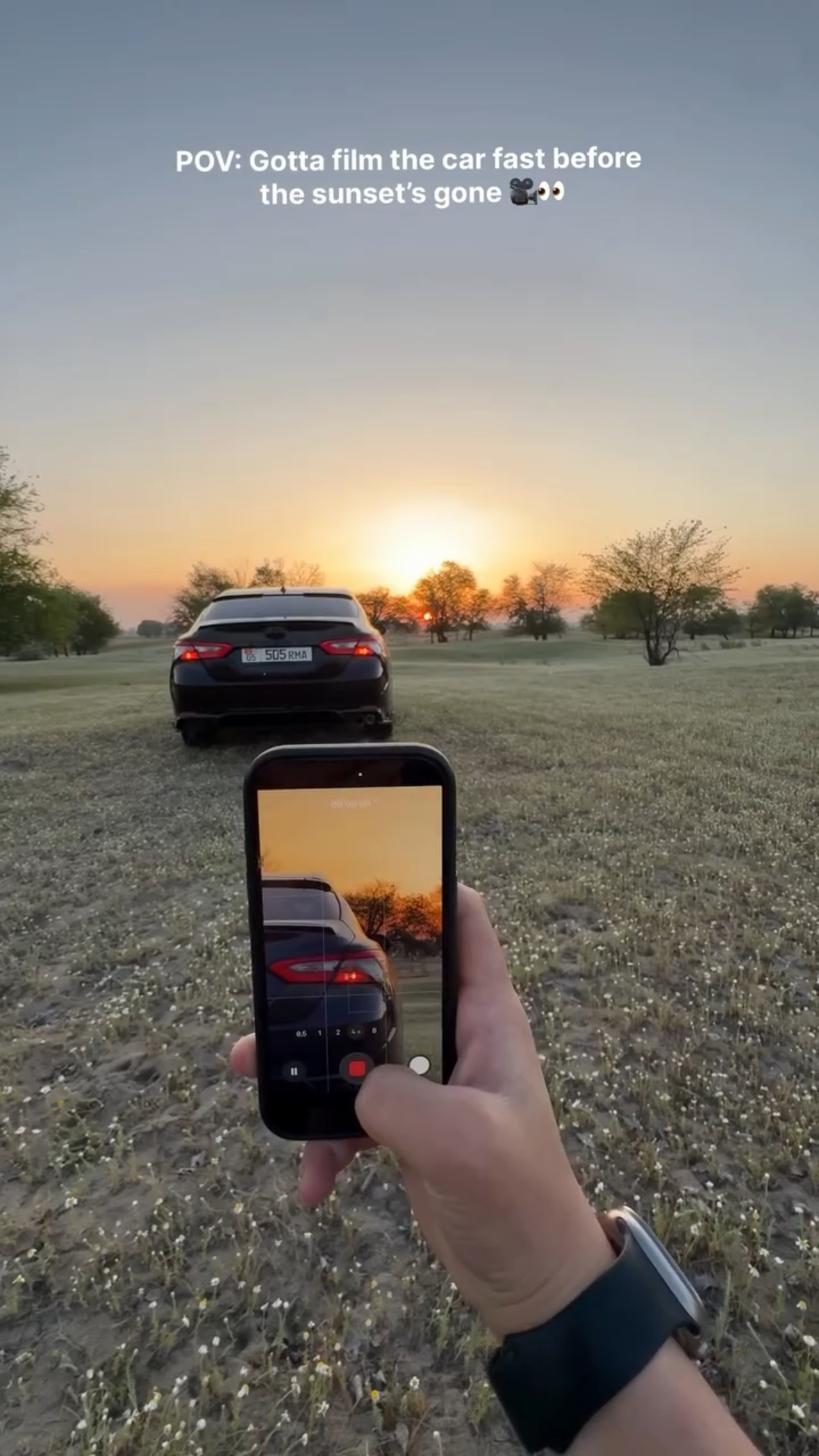 Sunset cinematic phone shot tutorial outdoor filming technique