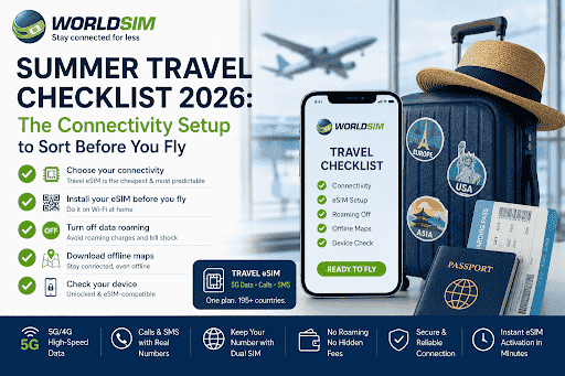 Summer travel checklist 2026: The connectivity setup to sort before you fly