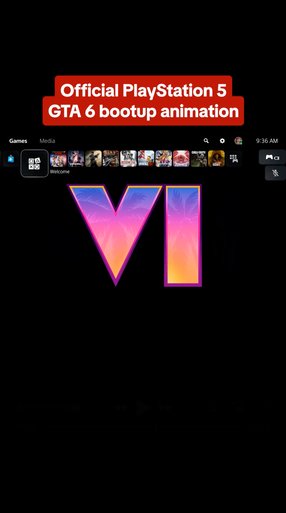 PlayStation 5 has a new GTA 6 bootup animation