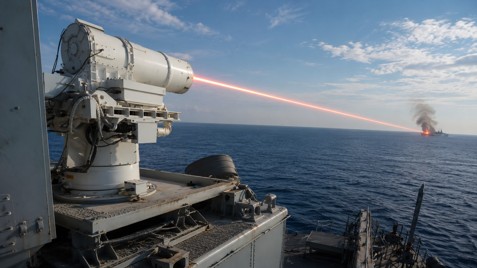 Watch how the US Navy uses lasers to destroy pirate ships
