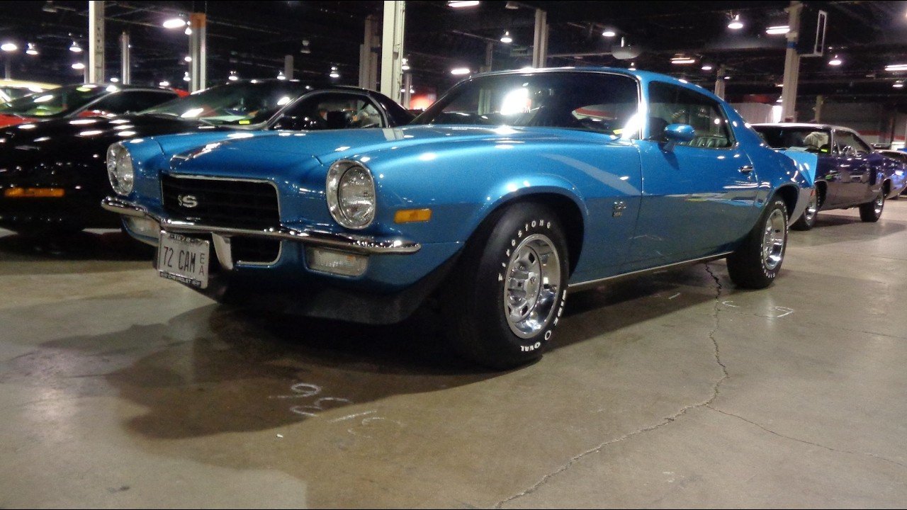 1972 Camaro SS 396 blue — legendary power