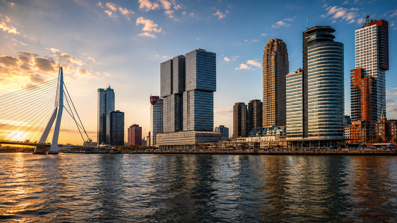 Pourquoi Rotterdam a-t-elle l'air si futuriste au coucher du soleil