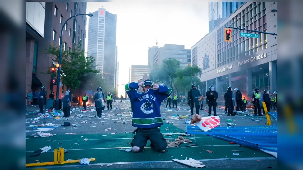 A championship dream died on home ice and Vancouver exploded in the streets