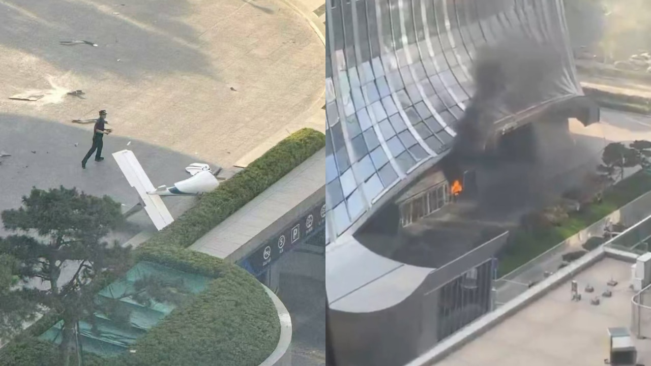 Panic in Chinese capital Beijing as plane crashes into city’s tallest ...