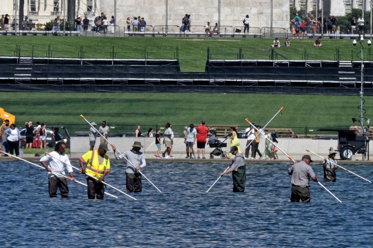 Court document: Reflecting pool cut with sharp knife