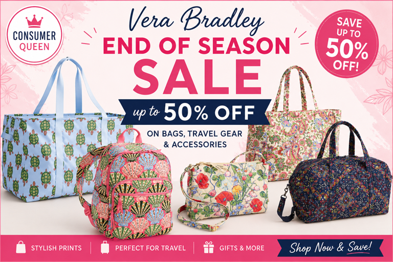 Vera Bradley end of season sale: Save up to 50% on bags, travel gear ...