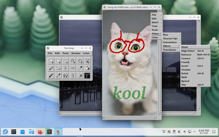 You, too, can download the 30-year-old GIMP build that was used to make Tux