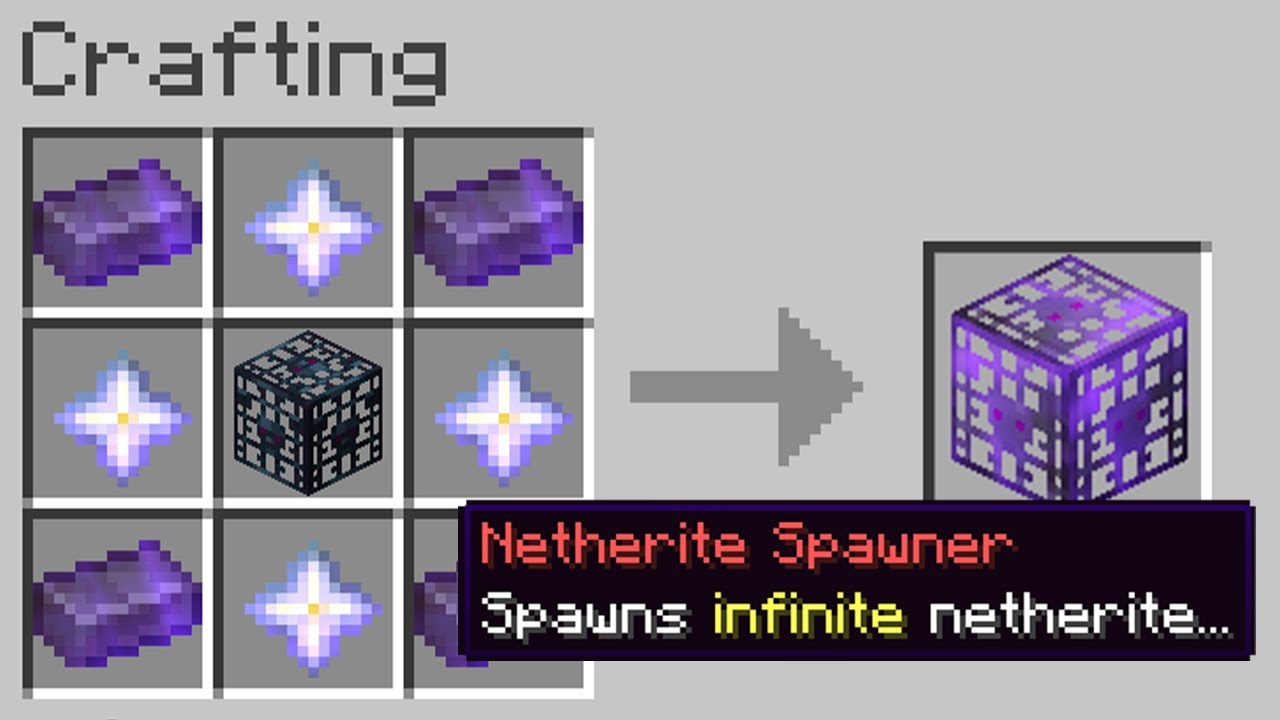 Minecraft UHC but you can craft a netherite spawner.