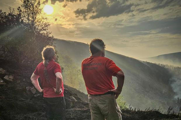 Wildfire on moor sees more than 200 hectares affected as firefighters ...