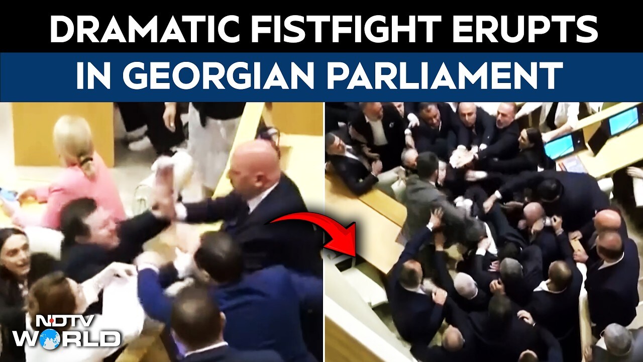 Georgia parliament | Fight erupts in Georgian parliament amid deepening ...