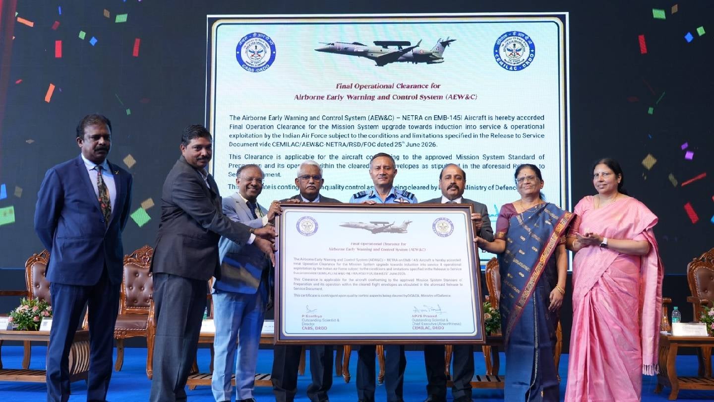 Indian Air Force receives final clearance for Netra AEW&C system