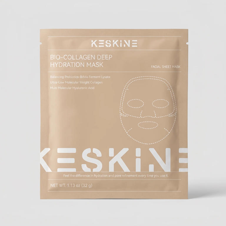 Keskine hydrogel bio-collagen mask boosts hydration and glow