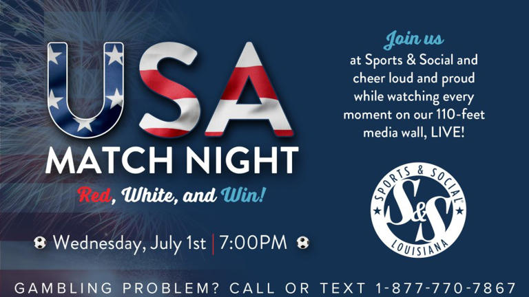Live! Casino Louisiana hosts USA vs. Bosnia watch party