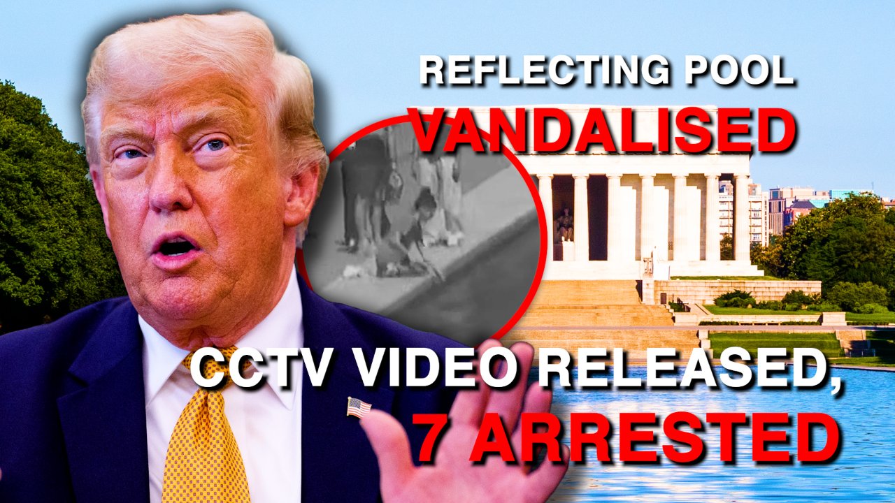 New footage released in Lincoln Memorial Reflecting Pool vandalism case ...