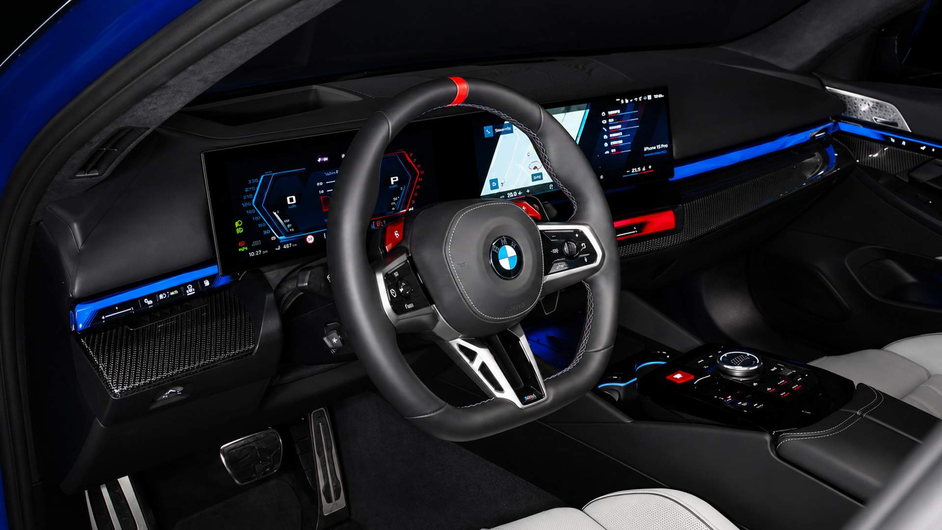 Inside the BMW M5 with high tech luxury
