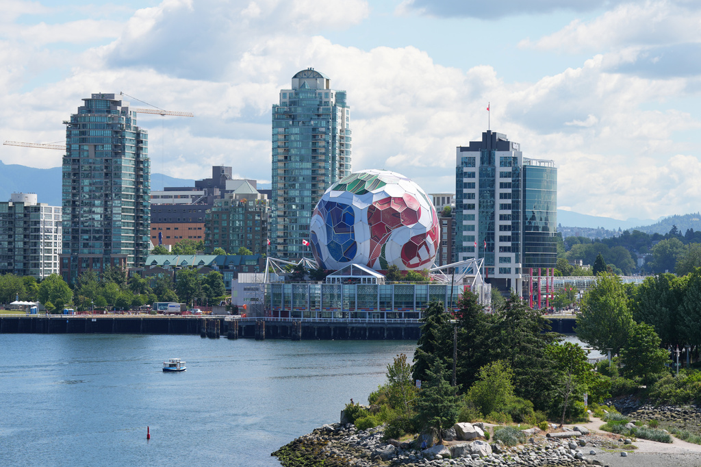 Vancouver turns its Science World museum into a giant 17-story soccer ...