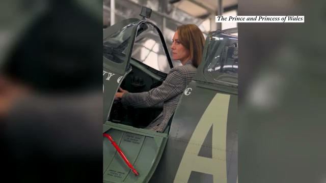 Watch: Prince George joins Princess of Wales on visit to RAF base