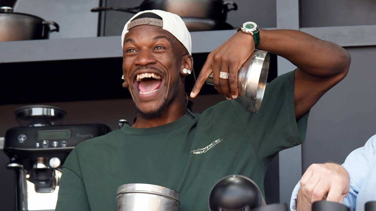 Jimmy Butler shows up to Colombia vs. Portugal in full yellow kit
