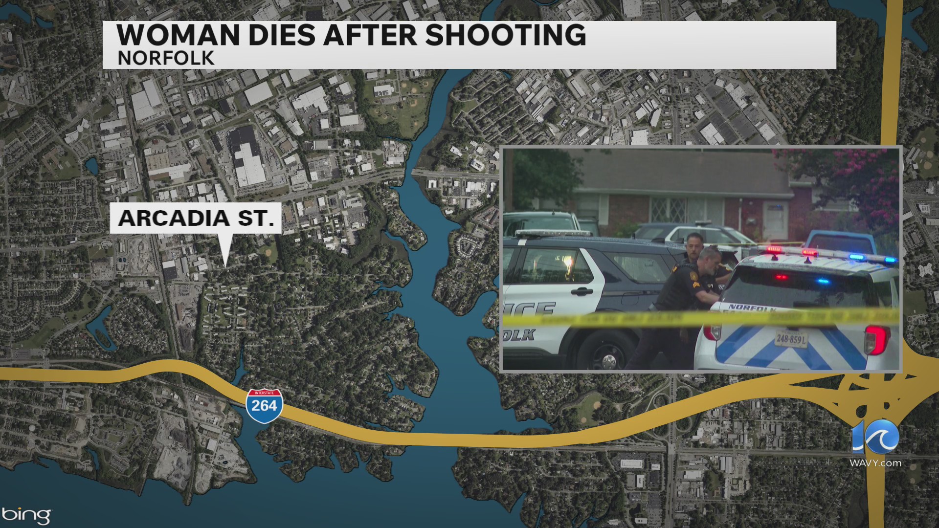 Woman killed in shooting on Arcadia Street in Norfolk