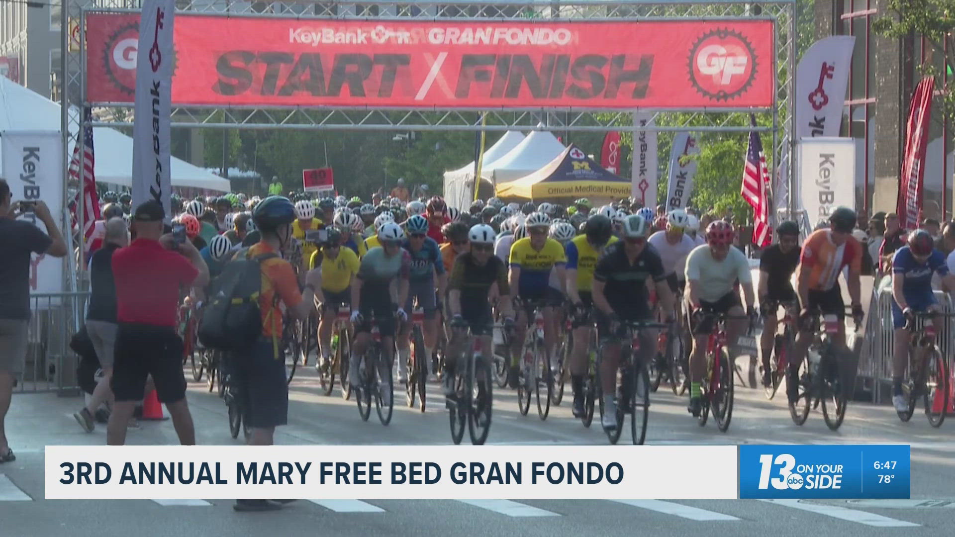 Cyclists take to Grand Rapids streets for KeyBank Gran Fondo fundraiser