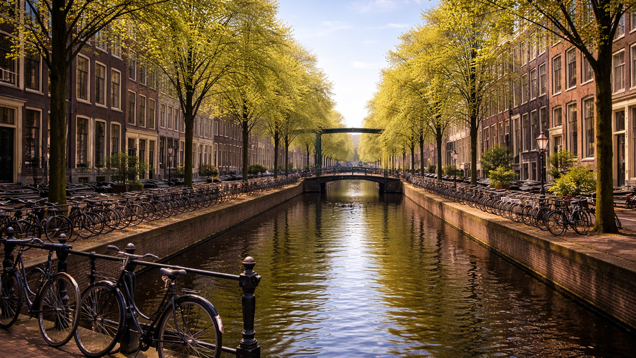 Why does this Amsterdam canal look so perfectly framed?