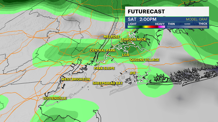 Mix of sun and clouds, with warm temperatures for Sunday for Brooklyn