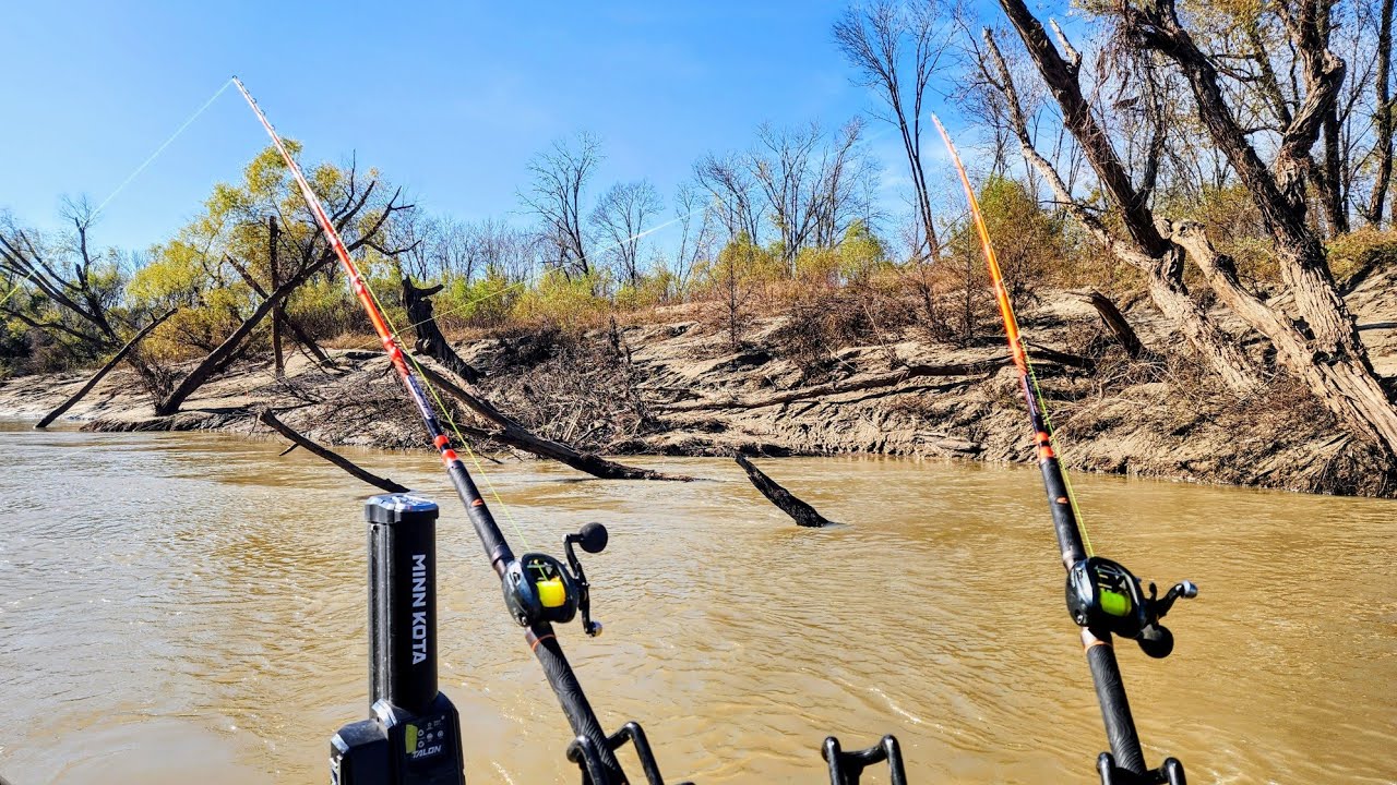 Remote fishing on a desolate river