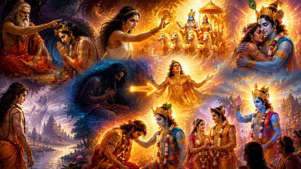 Why curses in Hindu stories often become blessings later